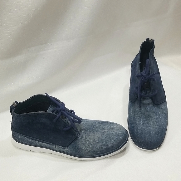 UGG | Shoes | Ugg Freamon Chukka Boots Washed Denim Suede Treadlite ...